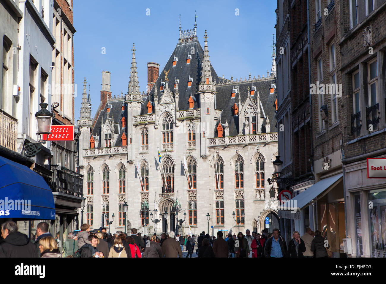 Main square in Bruges, Belgium Stock Photo - Alamy