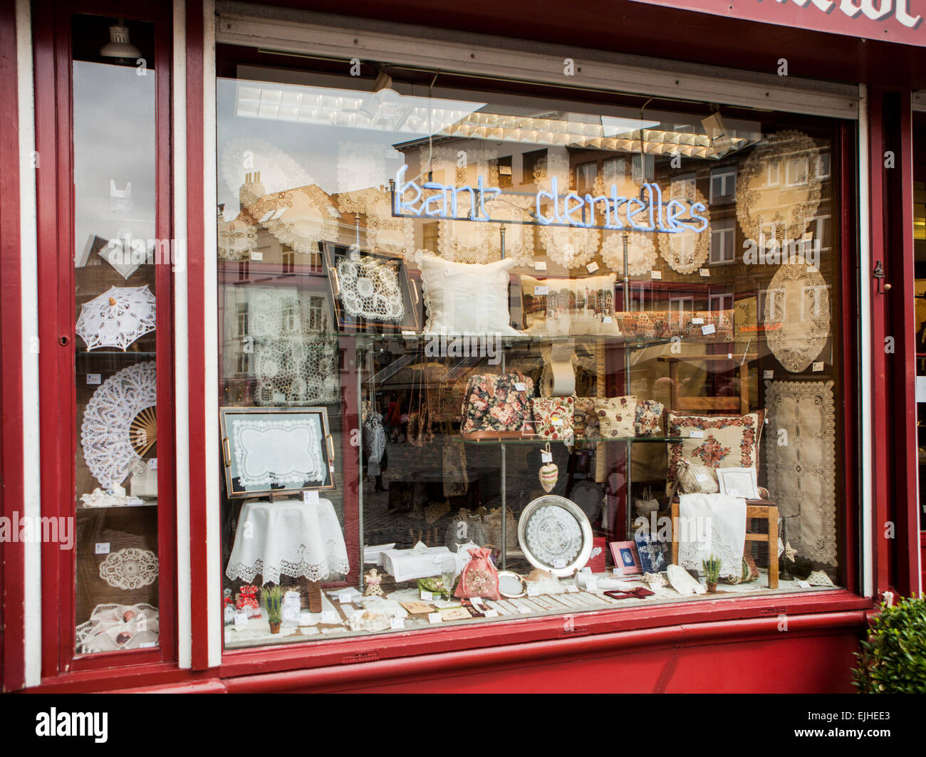 Belgian lace shop hi-res stock photography and images - Alamy