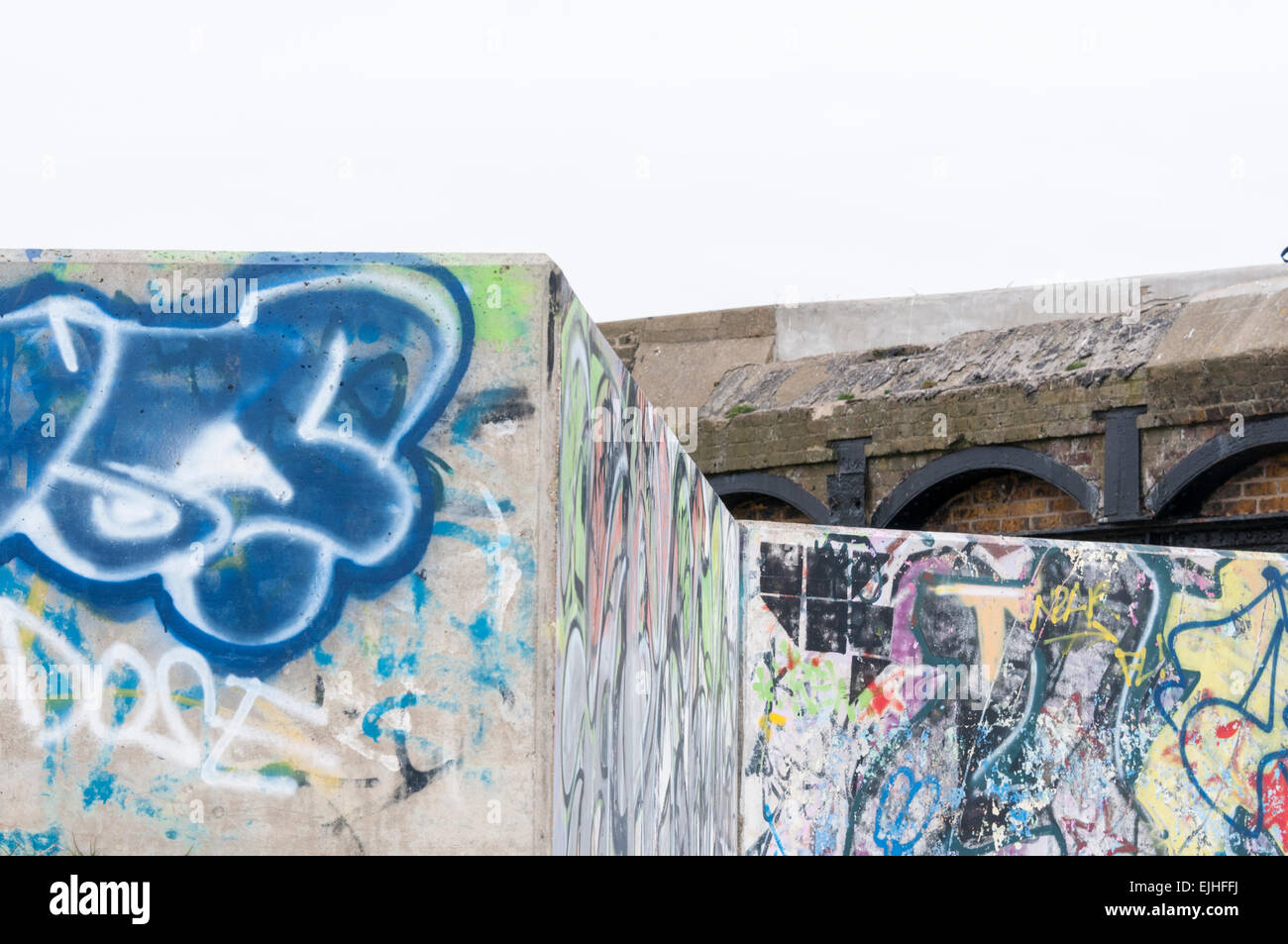 The heavy-rapid firing gun battery building now vandalized with ...