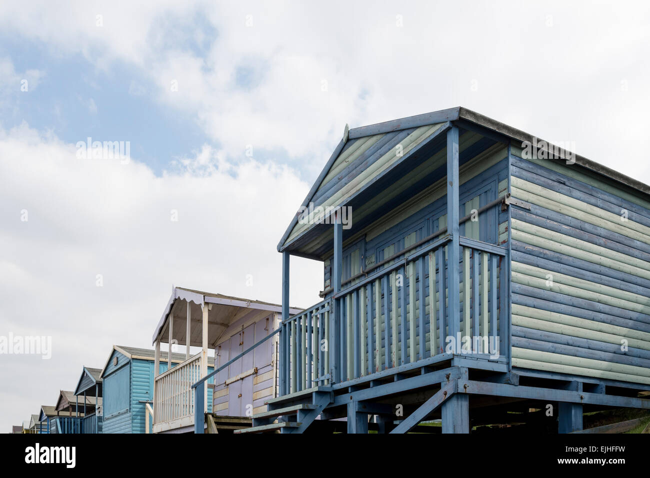 Beach huts at Whitstable, Kent Stock Photo - Alamy