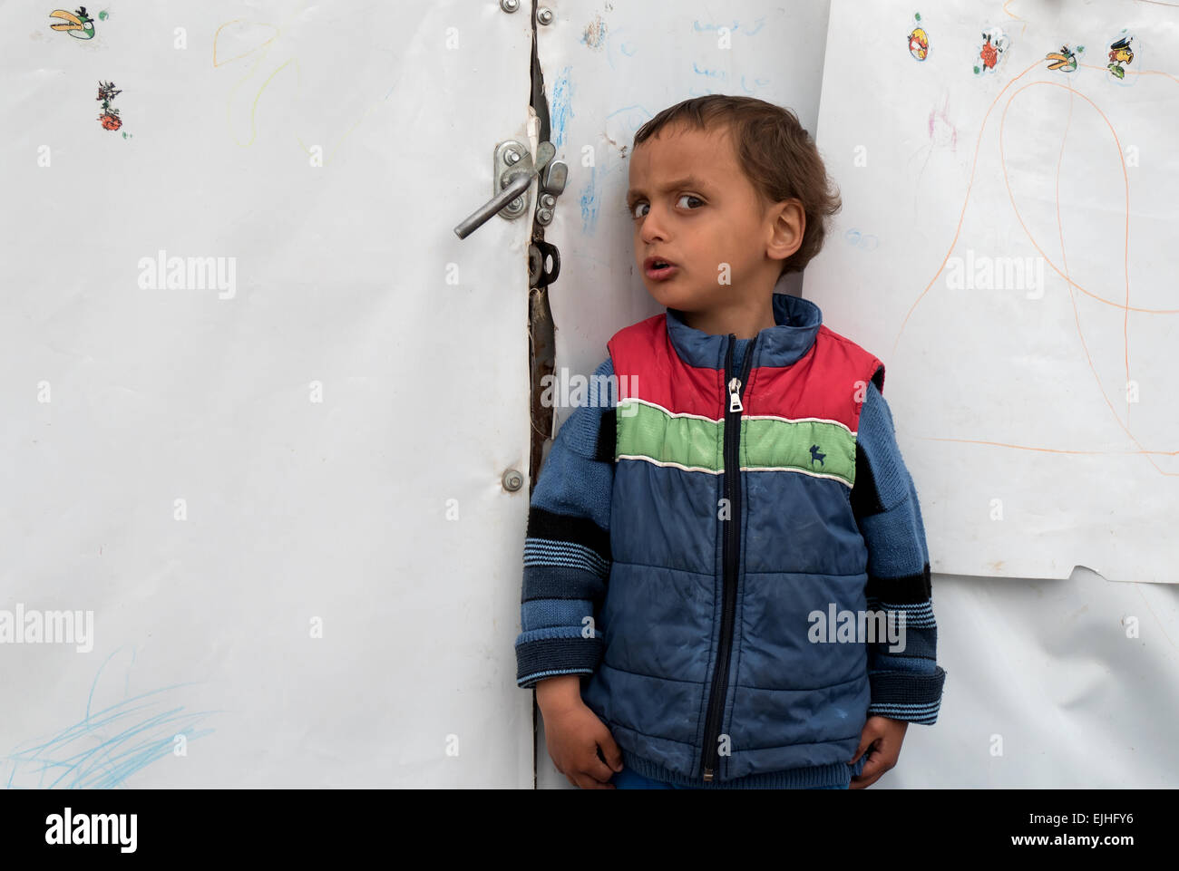 Refugee camp near Diyarbakir, Turkish Kurdistan, Turkey. Yazidis from ...