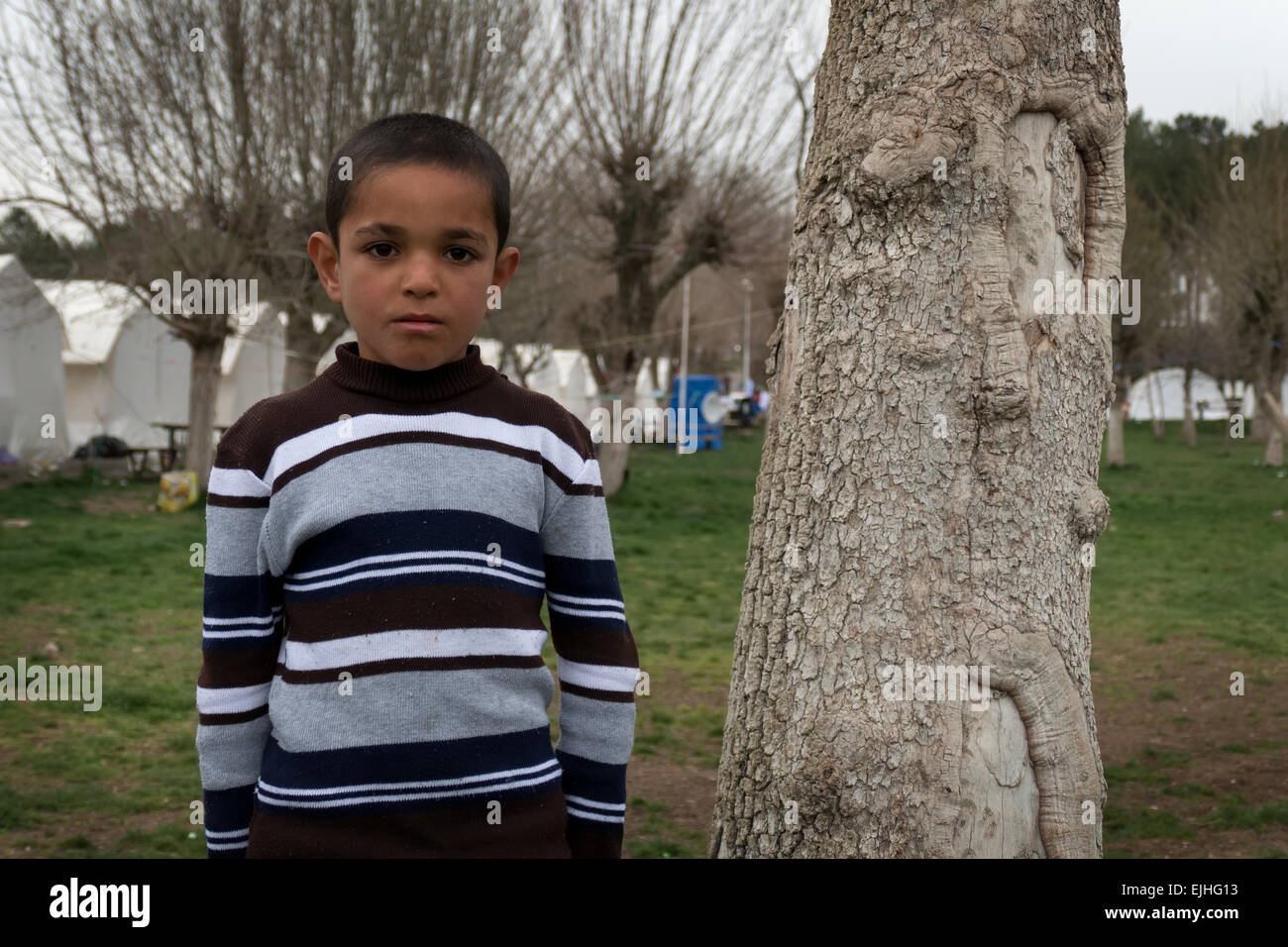 Refugee camp near Diyarbakir, Turkish Kurdistan, Turkey. Yazidis from ...