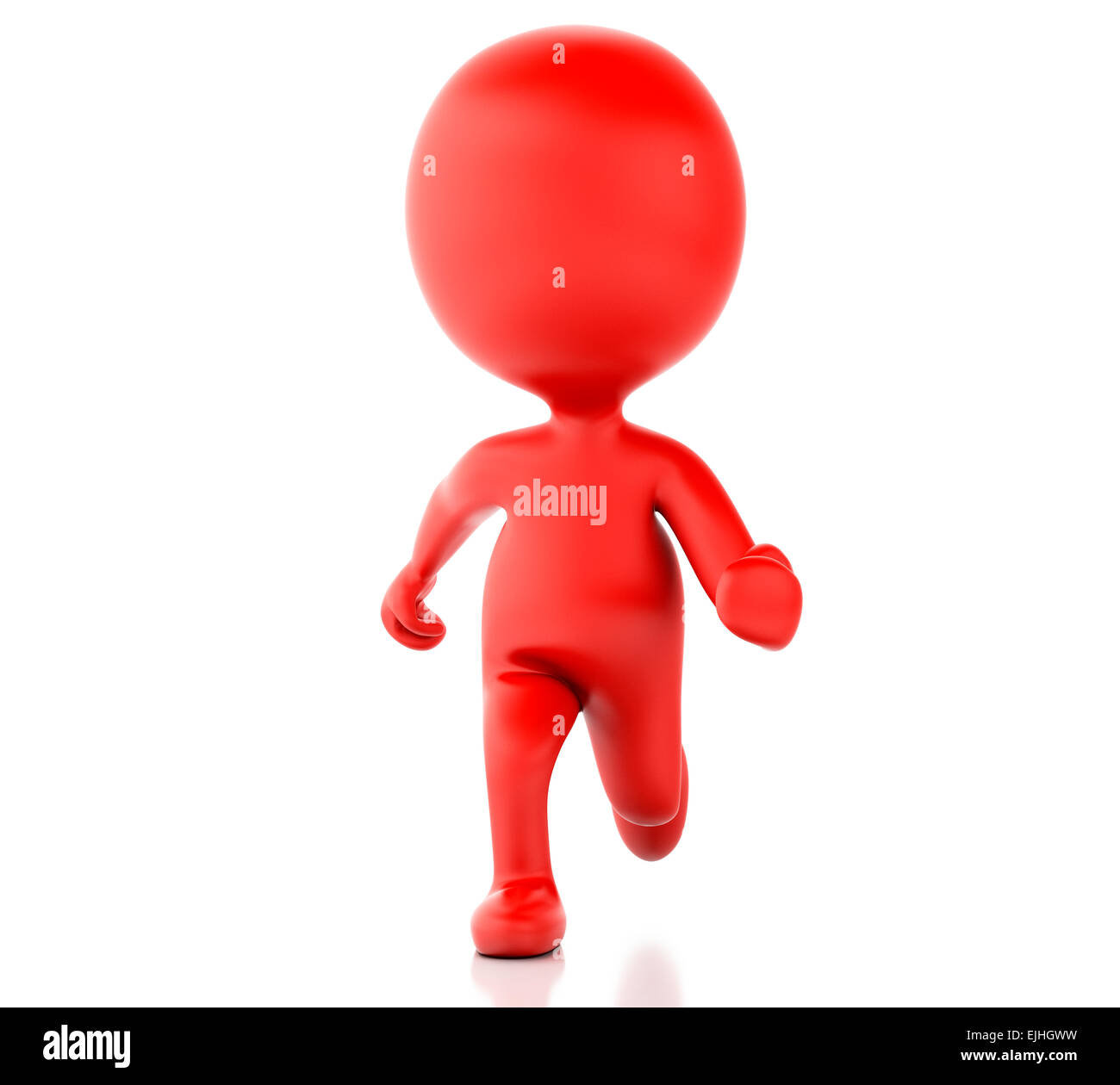 3d renderer image. People running isolated white background Stock Photo ...