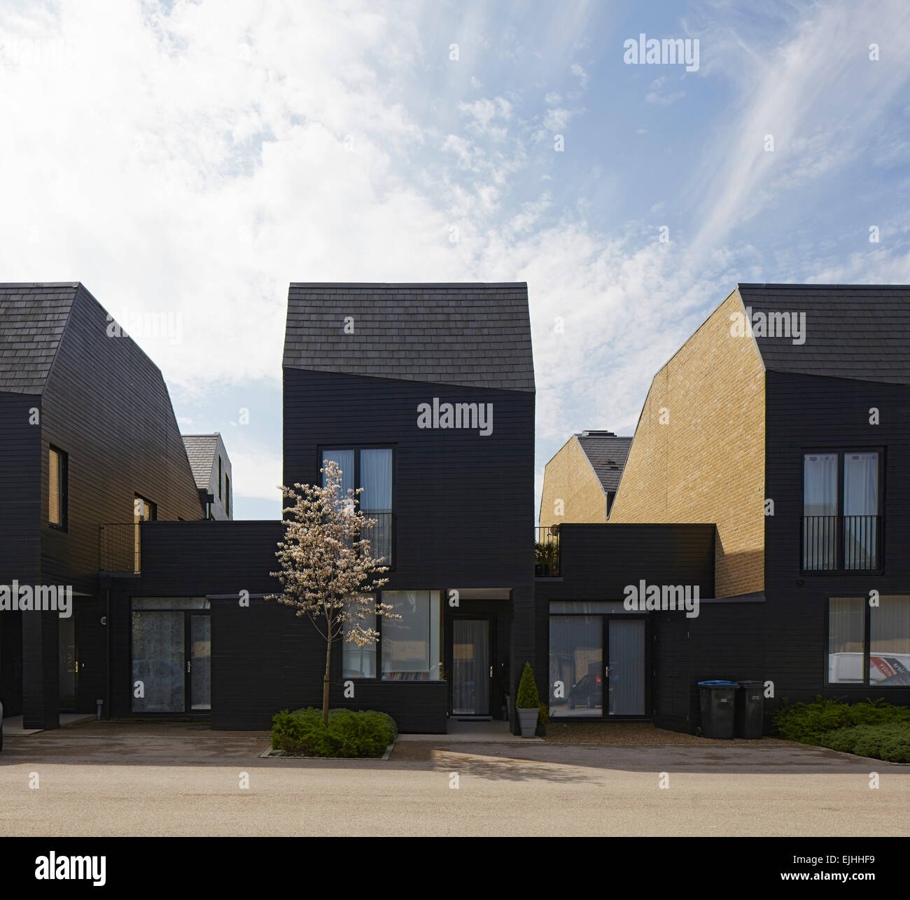 Partial front elevation of housing terrace. Housing Newhall Harlow ...