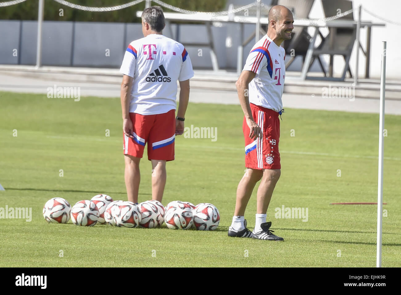 Bayern Munich soccer team at Säbener Straße street training ground ...