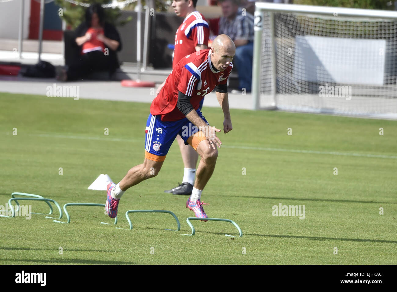 Bayern Munich soccer team at Säbener Straße street training ground ...