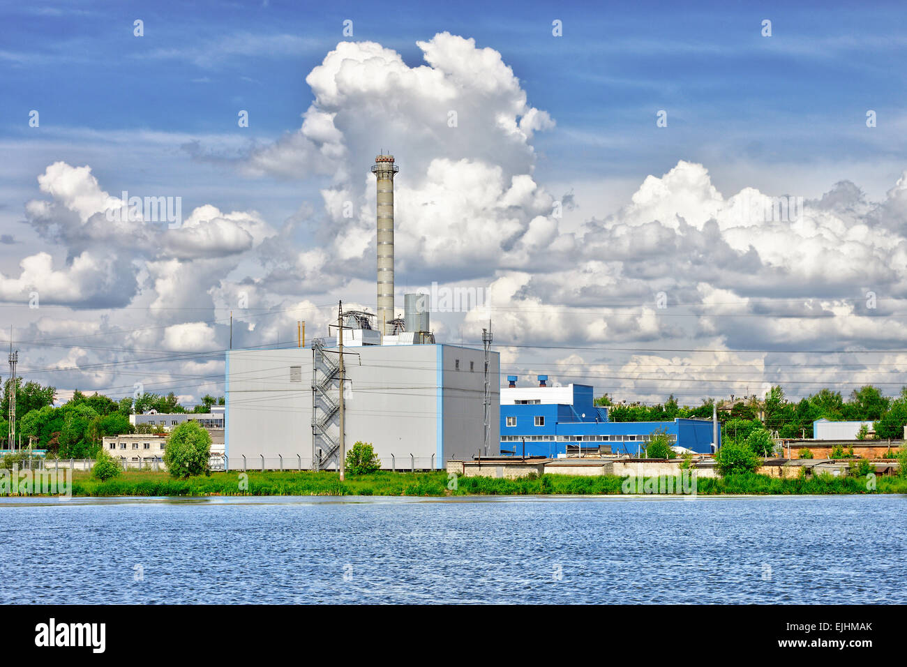 thermal power plant in the provincial town Stock Photo - Alamy