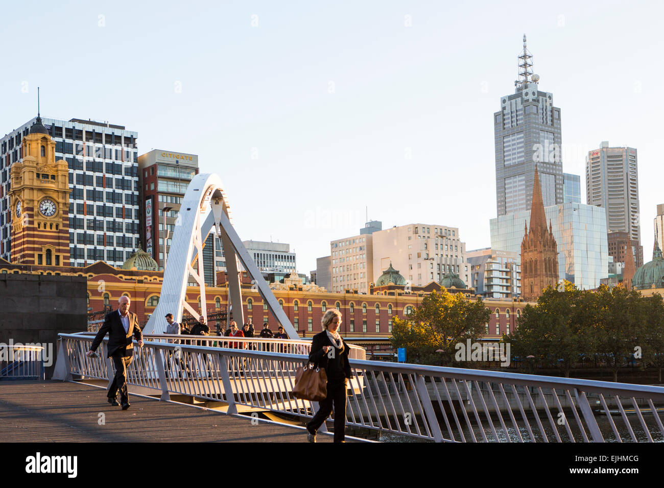 Southbank footbridge, Melbourne, Australia Stock Photo - Alamy