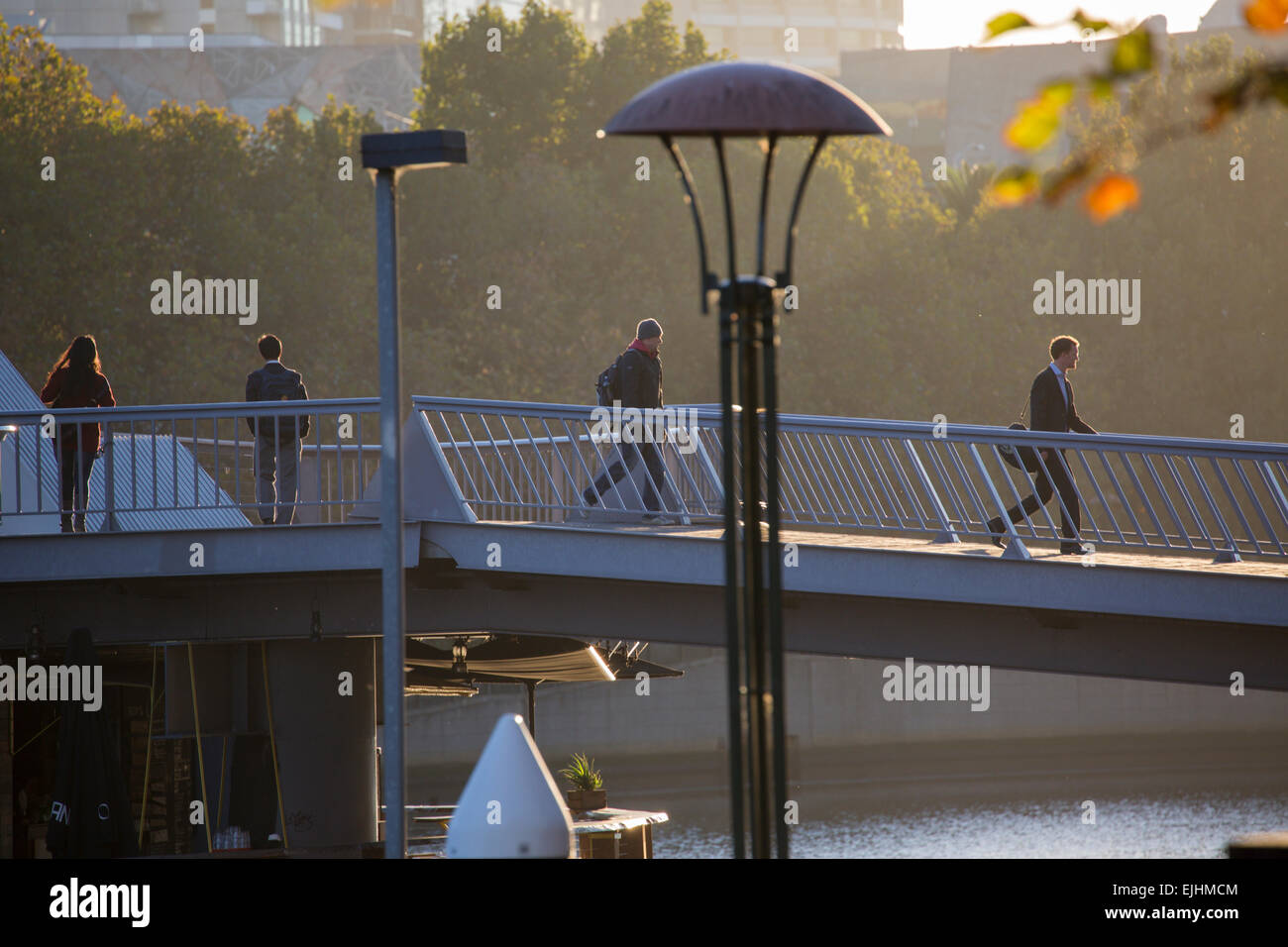Melbourne footbridge hi-res stock photography and images - Alamy