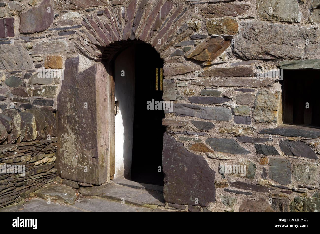 Doorway, Y Garreg Fawr slate farm house from Waunfawr , Caernarfonshire ...