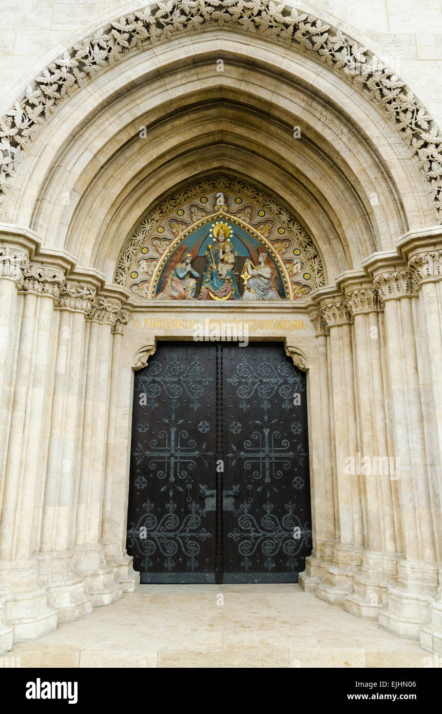 Church door in Budapest Stock Photo - Alamy