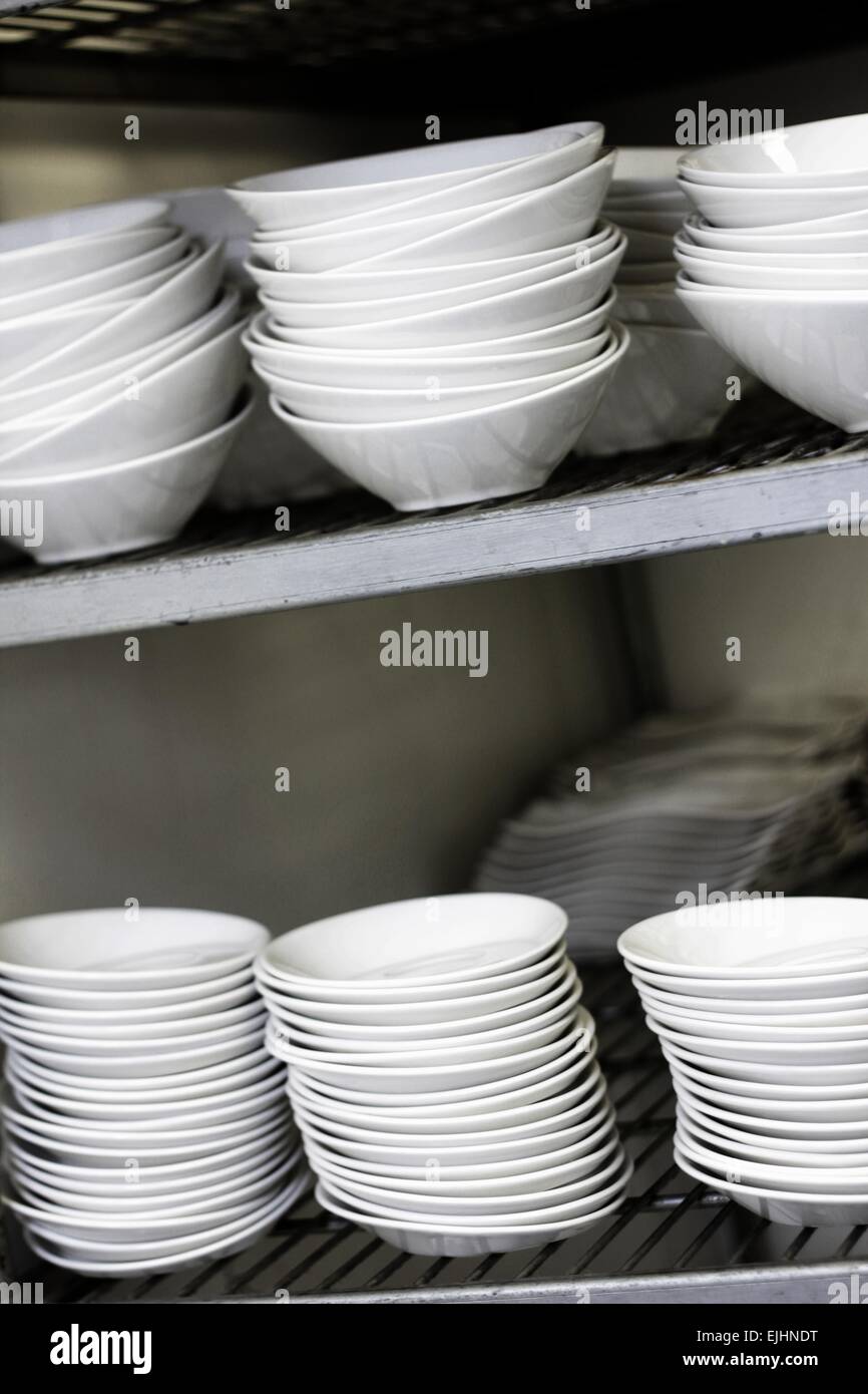 stacked bowls in kitchen Stock Photo - Alamy