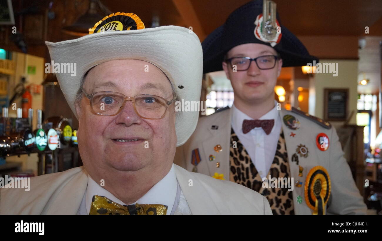 Leader of the UK political party 'Monster Raving Loony Party' "Howling ...