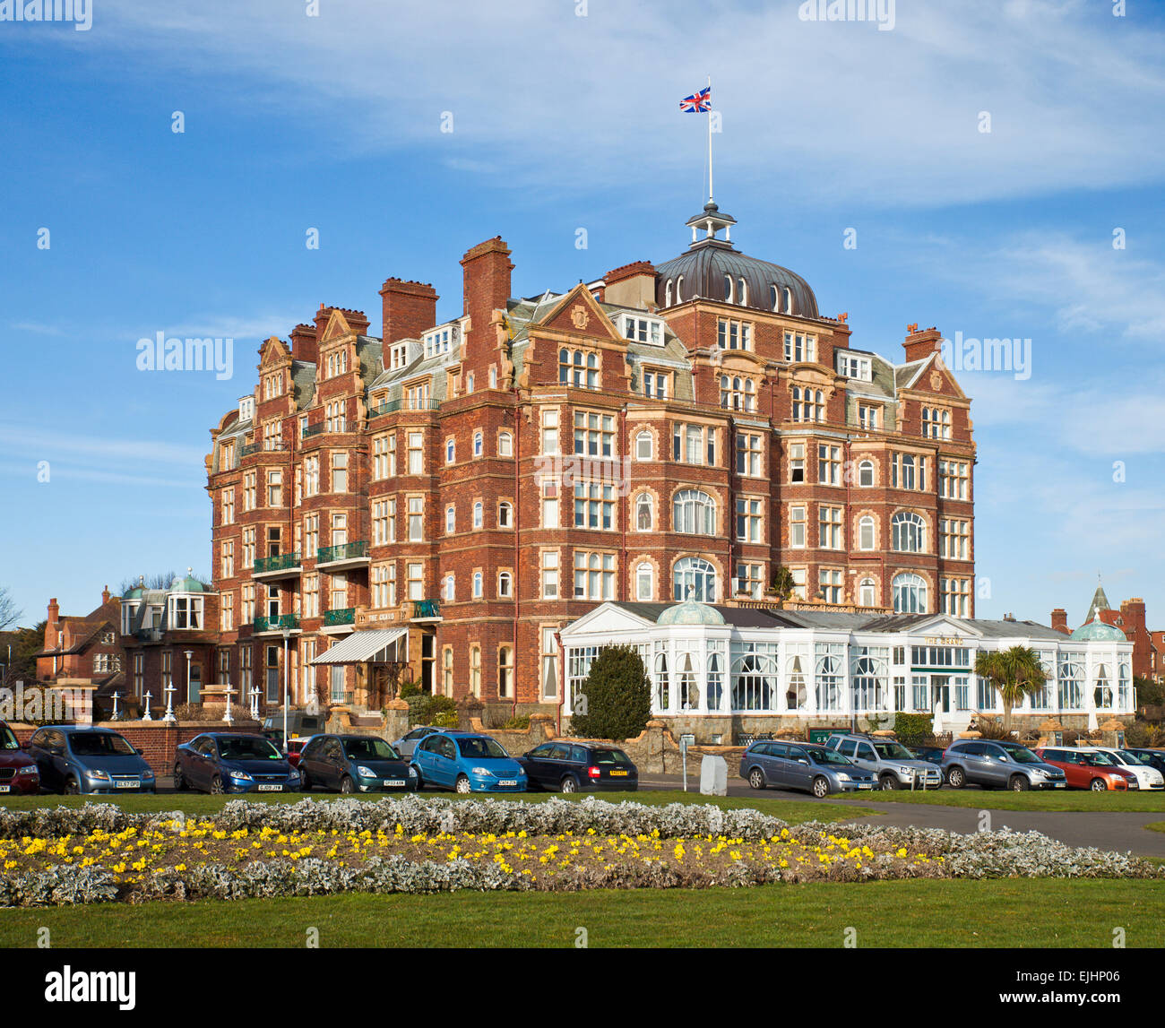The Grand Hotel, the Leas, Folkestone Stock Photo - Alamy