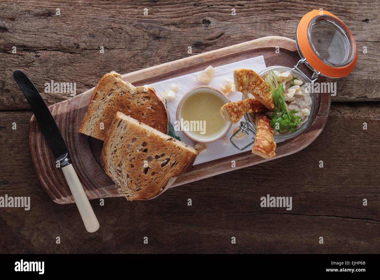 pork pate platter appetizer Stock Photo - Alamy