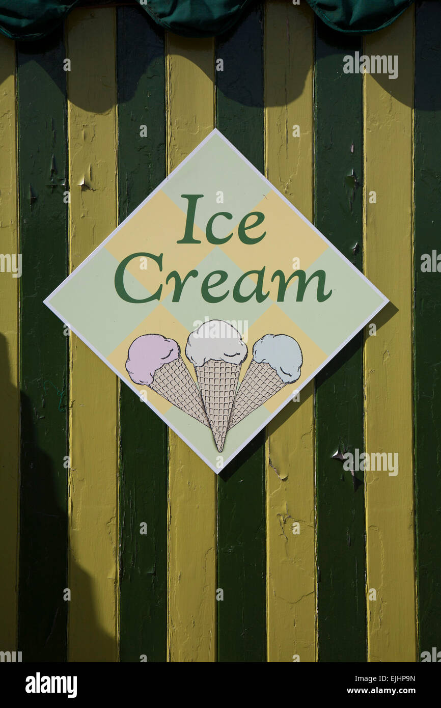 Ice Cream sign Stock Photo - Alamy