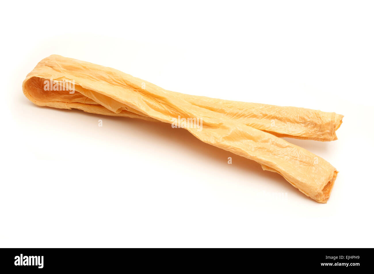 Tofu skin on a white background Stock Photo - Alamy