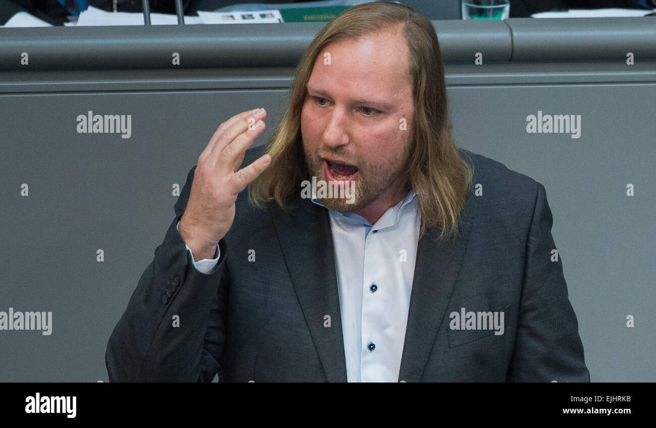 Berlin, Germany. 27th Mar, 2015. Anton Hofreiter, parliamentary leader ...