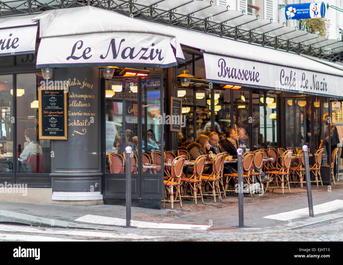 Outdoor cafe restaurant Le Nazir in Paris, France Stock Photo - Alamy