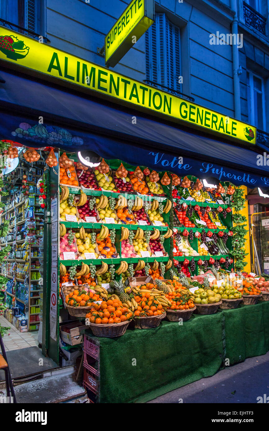 Fruit and vegetable shop, Paris, France Stock Photo - Alamy
