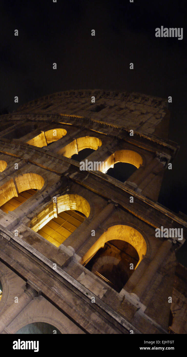 Coliseum at night Stock Photo - Alamy