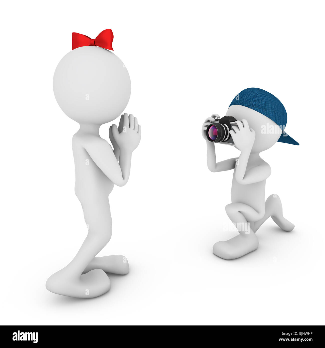 Faceless 3d man cartoon character hi-res stock photography and images ...