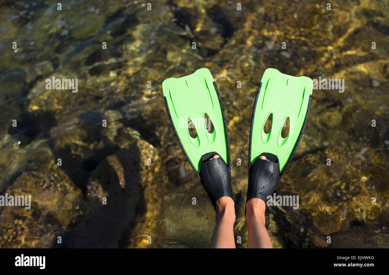 Fins legs water hi-res stock photography and images - Alamy