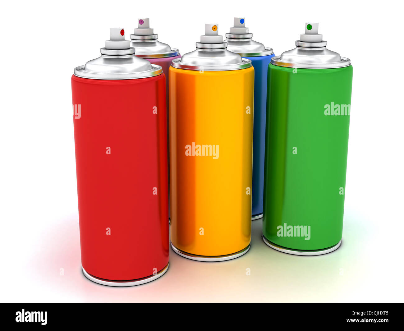 spray paints on a white background Stock Photo - Alamy