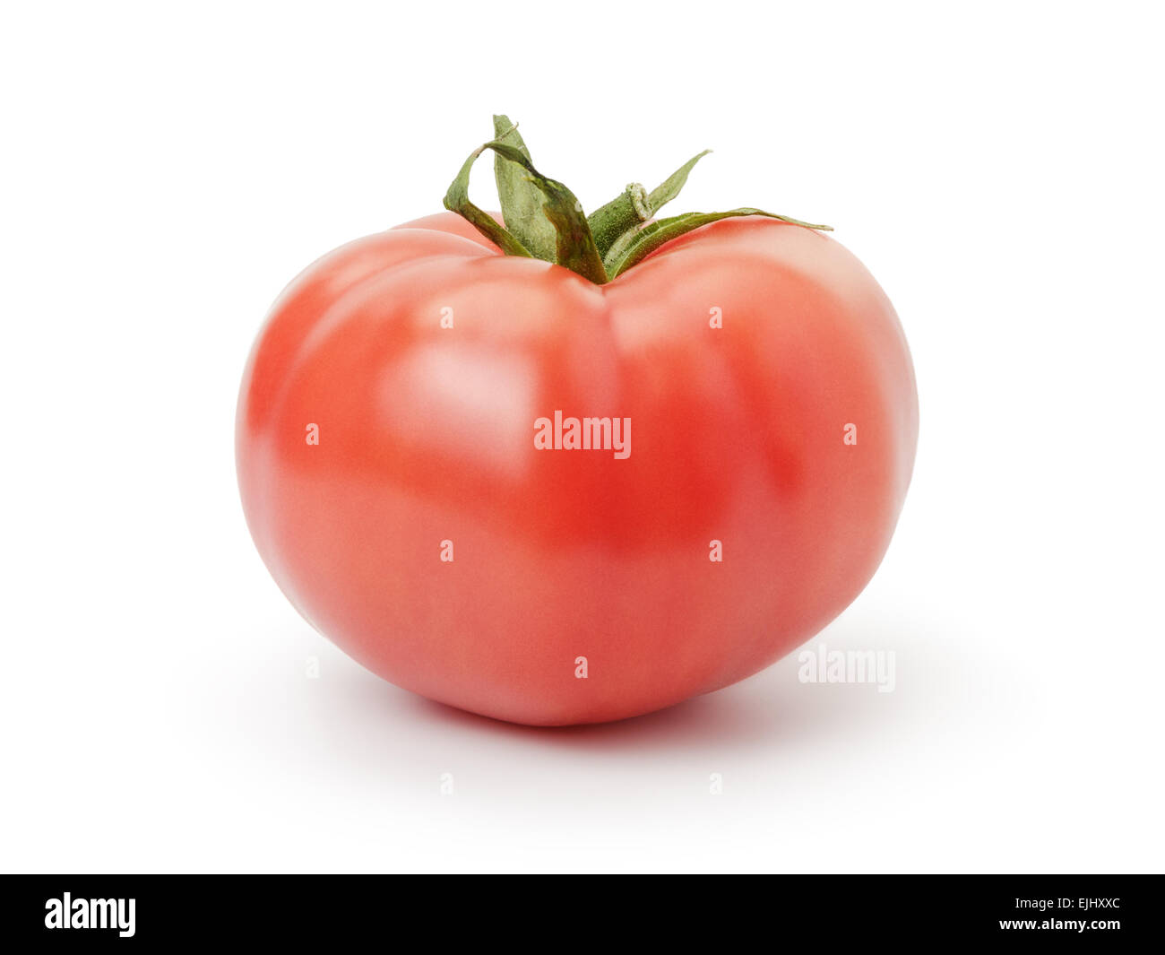 one ripe red tomato isolated on white Stock Photo - Alamy
