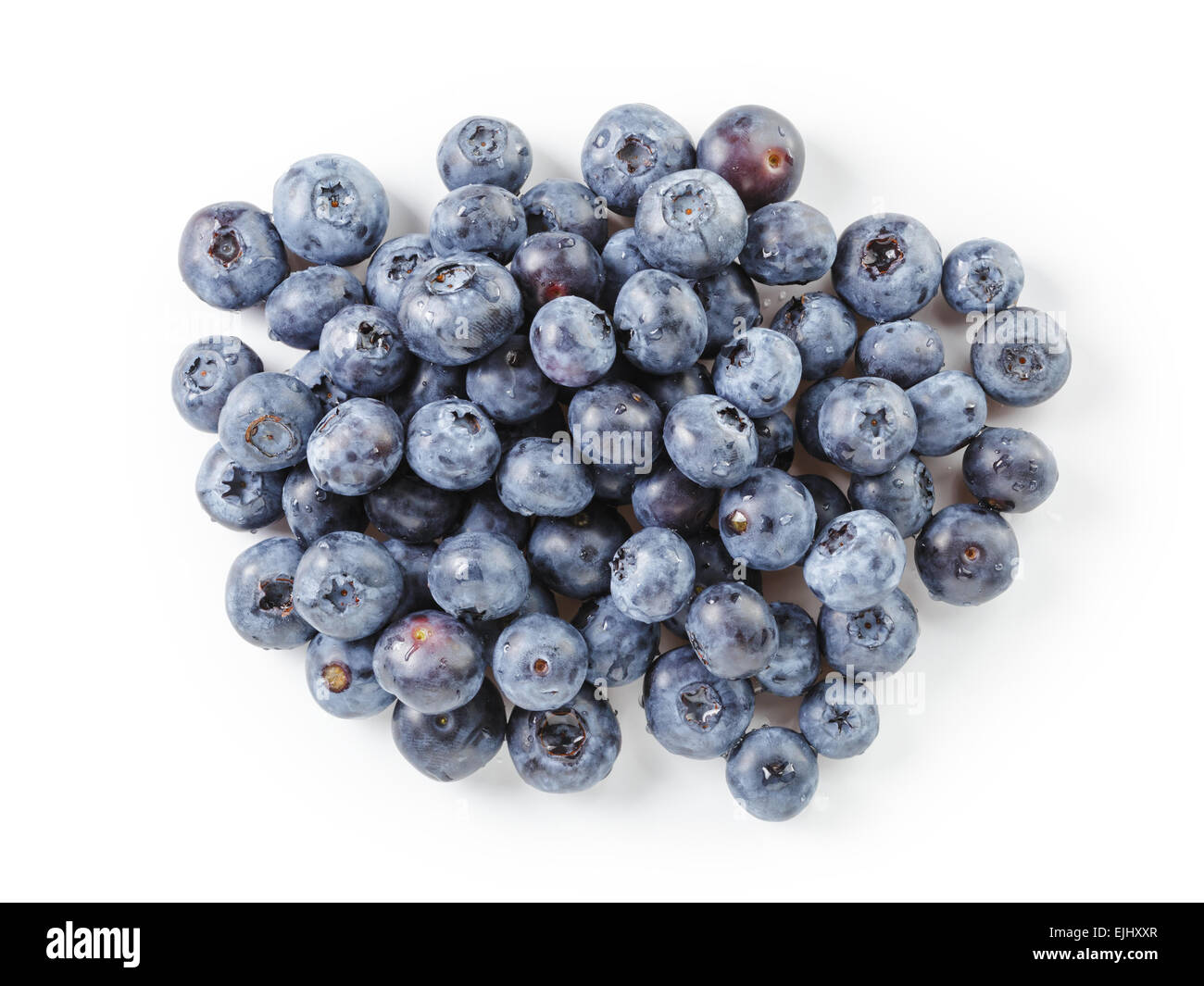 fresh wet blueberries top view Stock Photo - Alamy