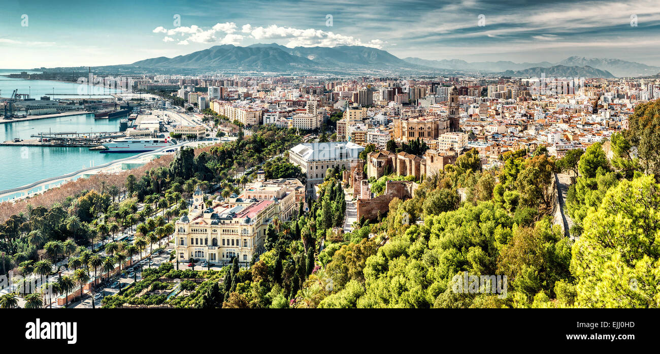 Malaga city and beach hi-res stock photography and images - Alamy