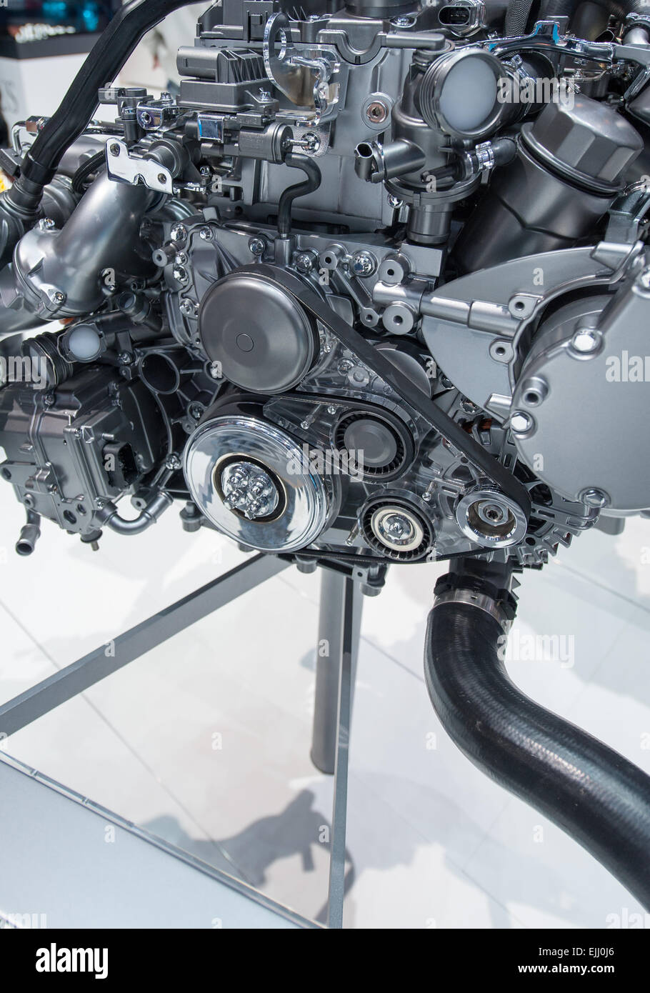 Car engine at a motor-show Stock Photo - Alamy