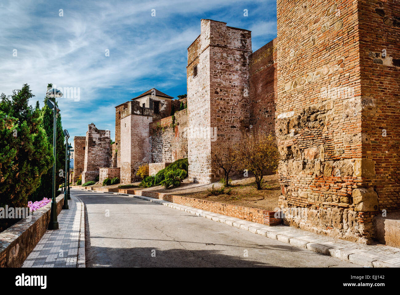 Alcazaba de Malaga Stock Photo - Alamy
