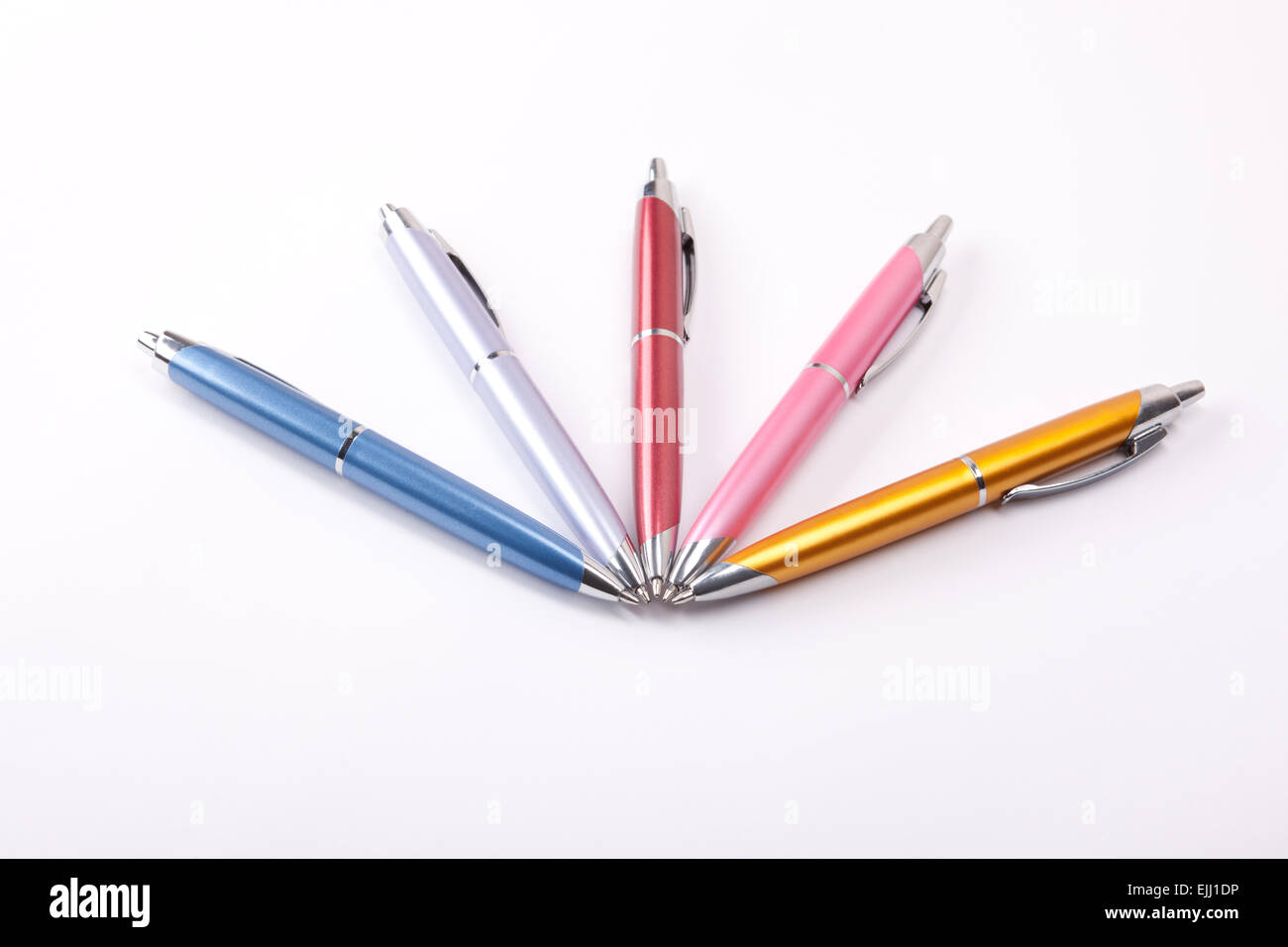 Ballpoint pens on table Stock Photo - Alamy