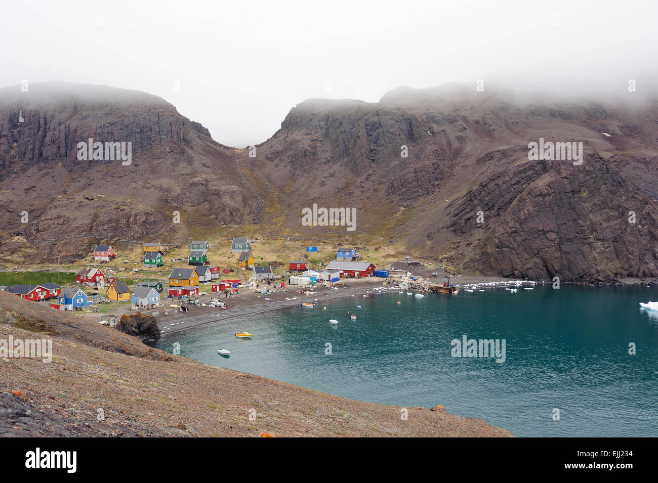 A small and remote village in Greenland called Niarqornat. The village ...