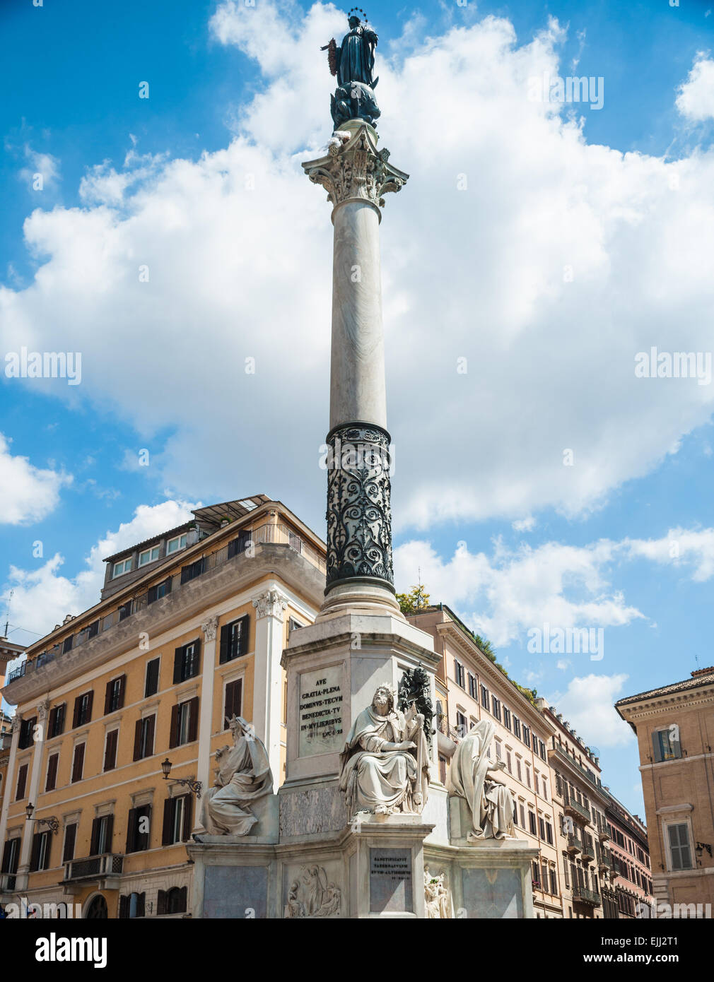 Column of the Immaculate Conception in Rome Stock Photo - Alamy