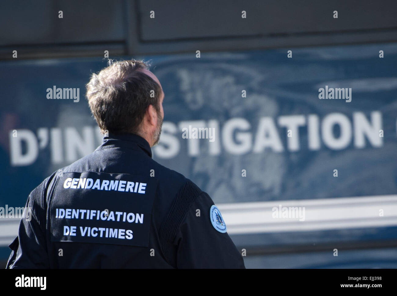 The words "Gendarmerie - Identification de Victims" (identification of ...