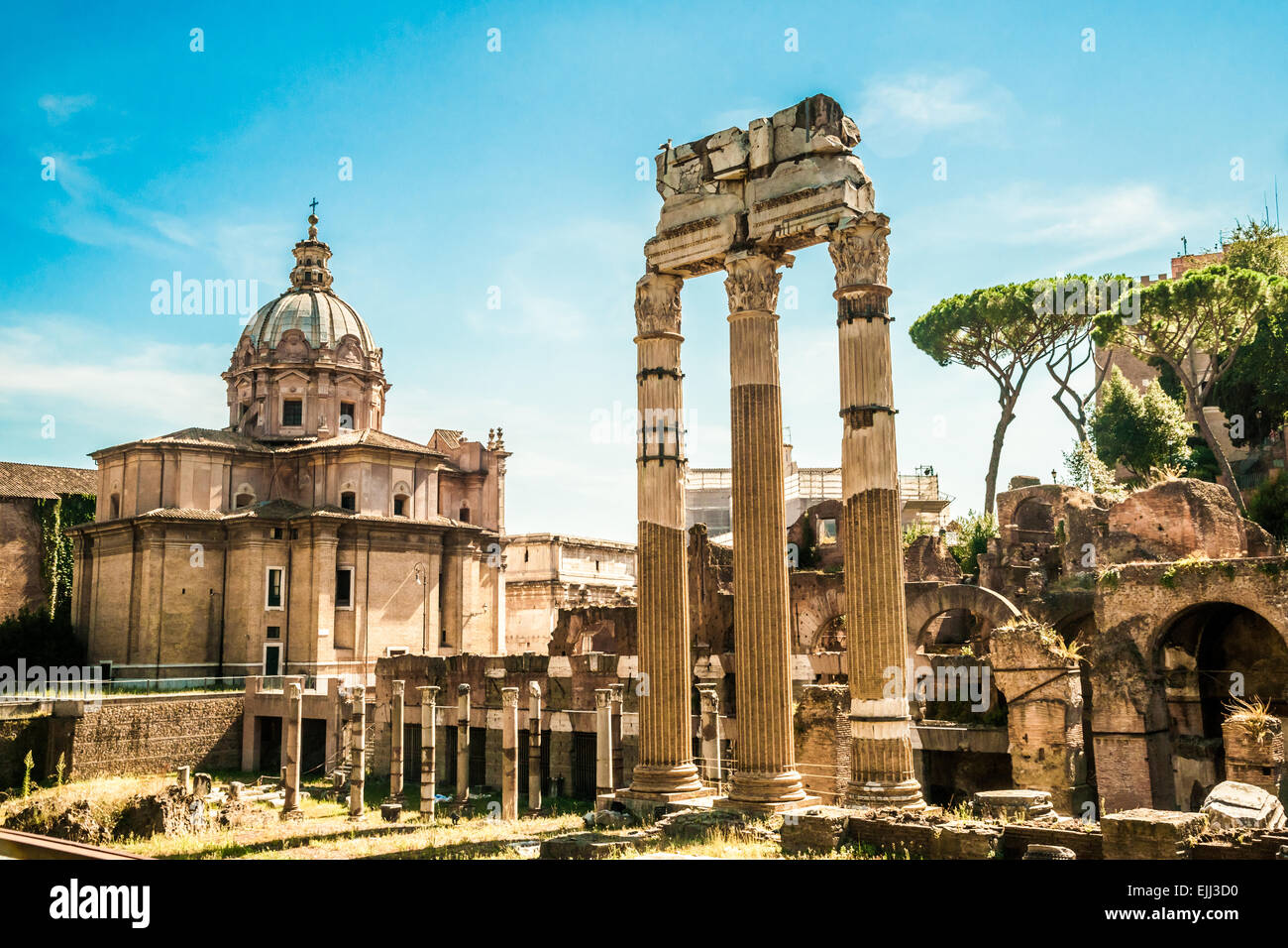 Ruins of the Roman Forum Stock Photo - Alamy