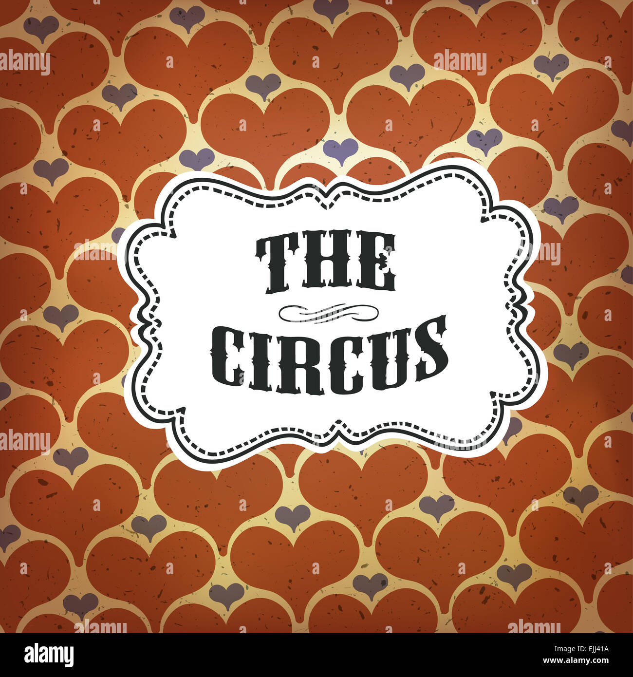 Circus Abstract Poster with Hearts Stock Photo - Alamy