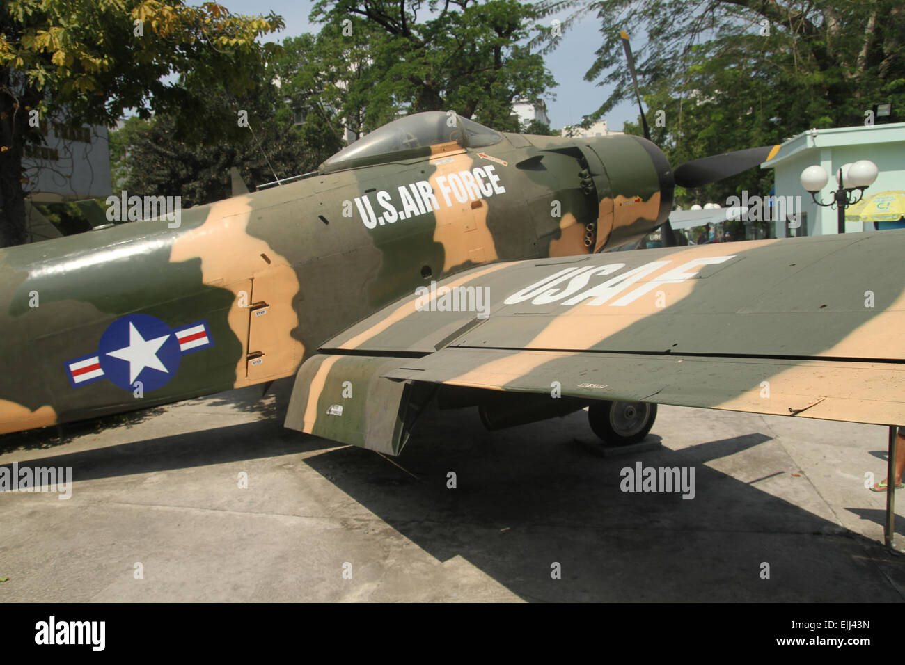 A US Air Force jet fighter seen outside the War Remnants Museum in Ho ...