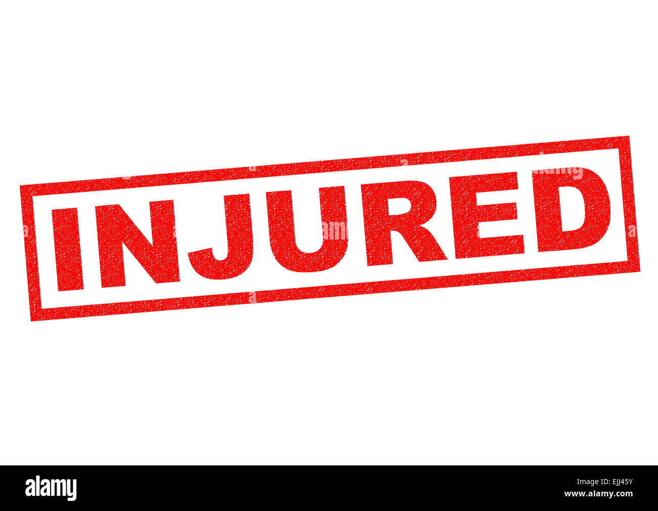 INJURED red Rubber Stamp over a white background Stock Photo - Alamy