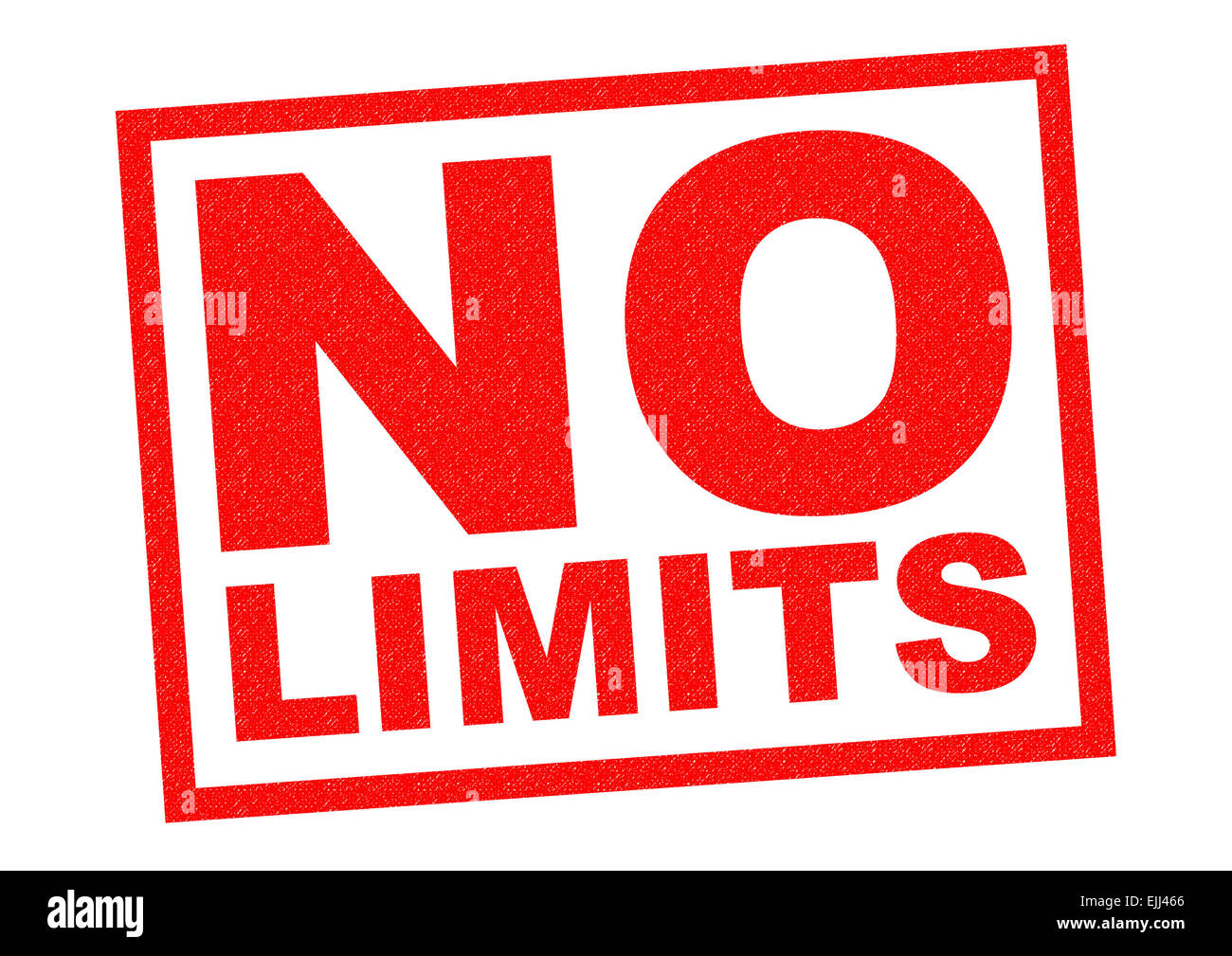 NO LIMITS red Rubber Stamp over a white background Stock Photo - Alamy