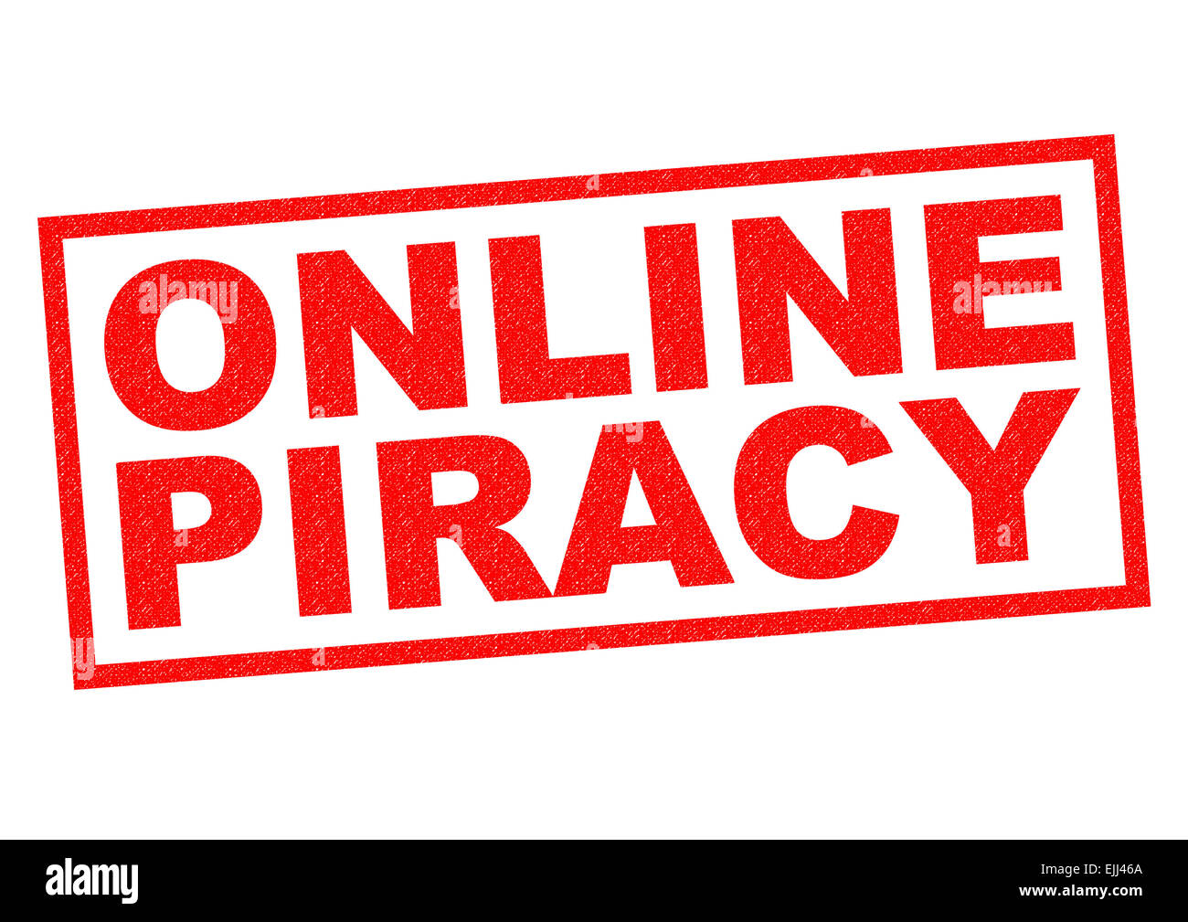 ONLINE PIRACY red Rubber Stamp over a white background Stock Photo - Alamy