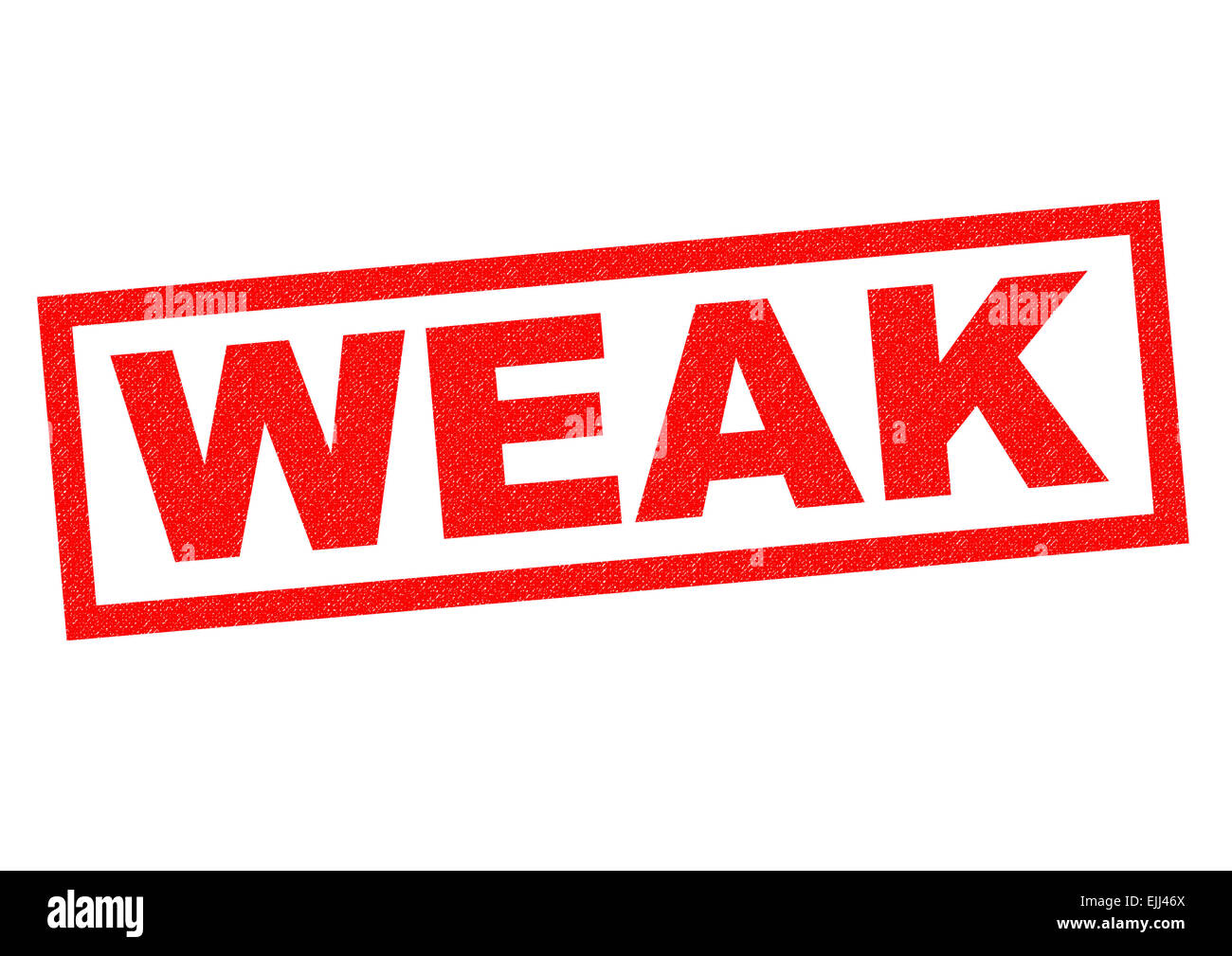 WEAK red Rubber Stamp over a white background Stock Photo - Alamy