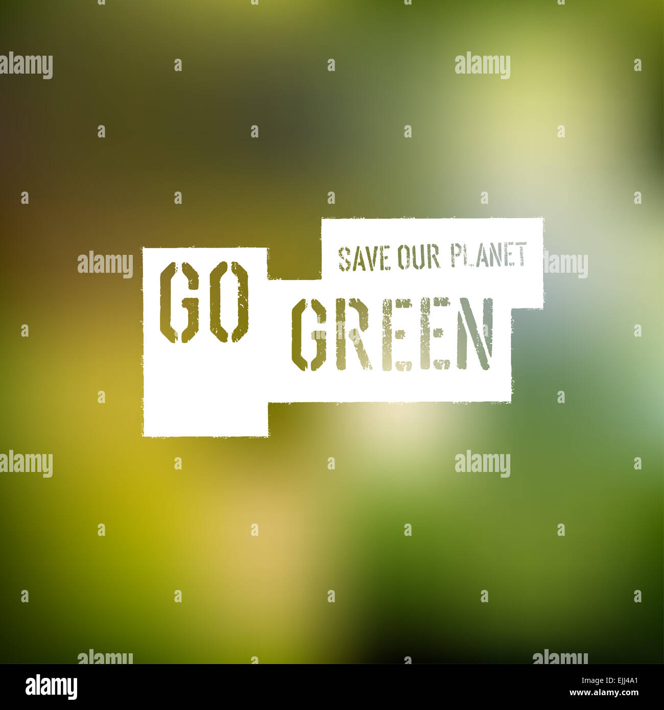 Go Green Concept Poster Stock Photo - Alamy