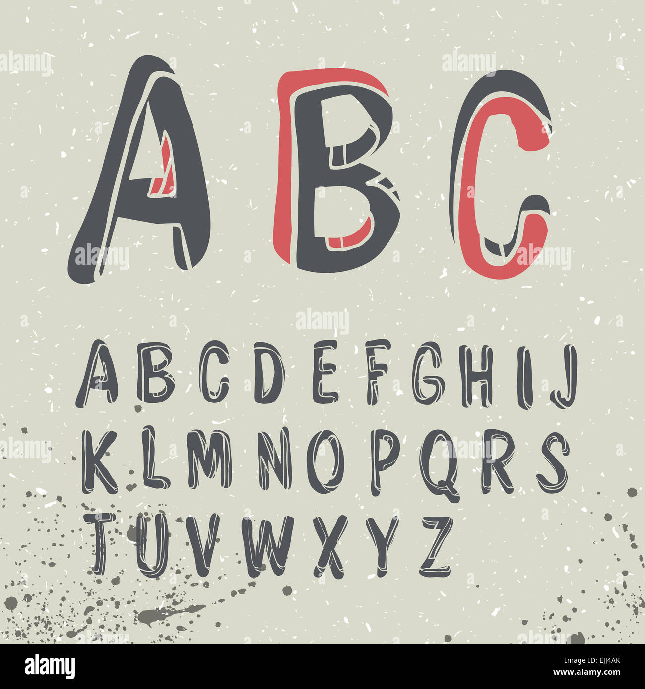 Hand drawn alphabet hi-res stock photography and images - Alamy