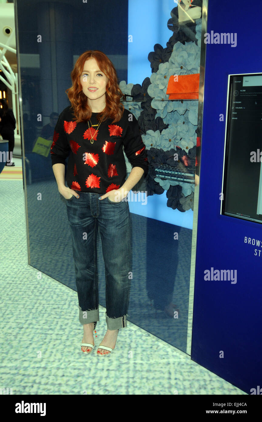 London, UK, 27 March 2015. Irish TV presenter Angela Scanlon Unveils ...