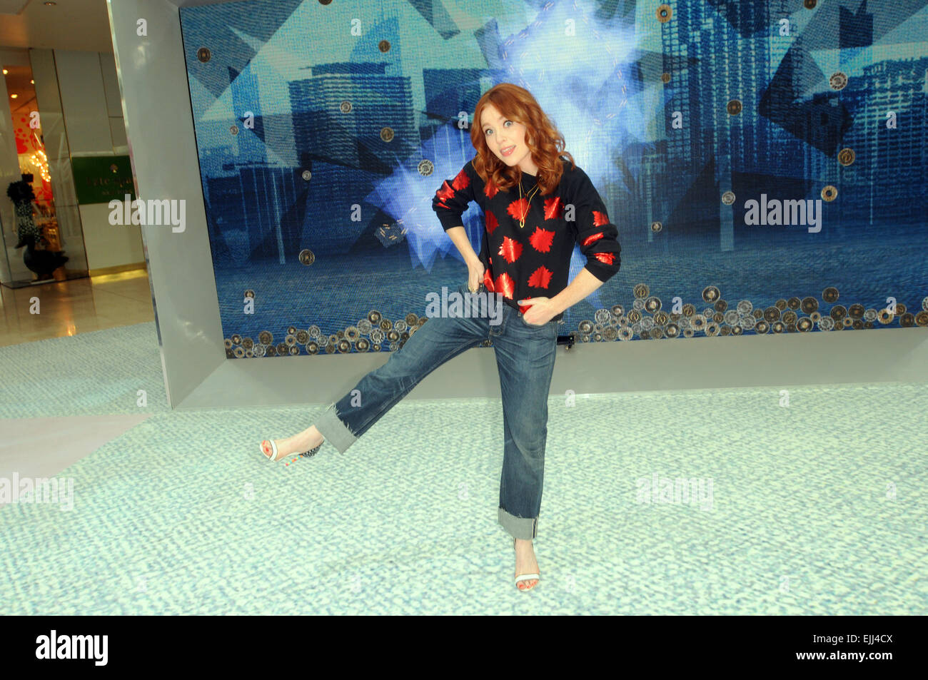 London, UK, 27 March 2015. Irish TV presenter Angela Scanlon Unveils ...