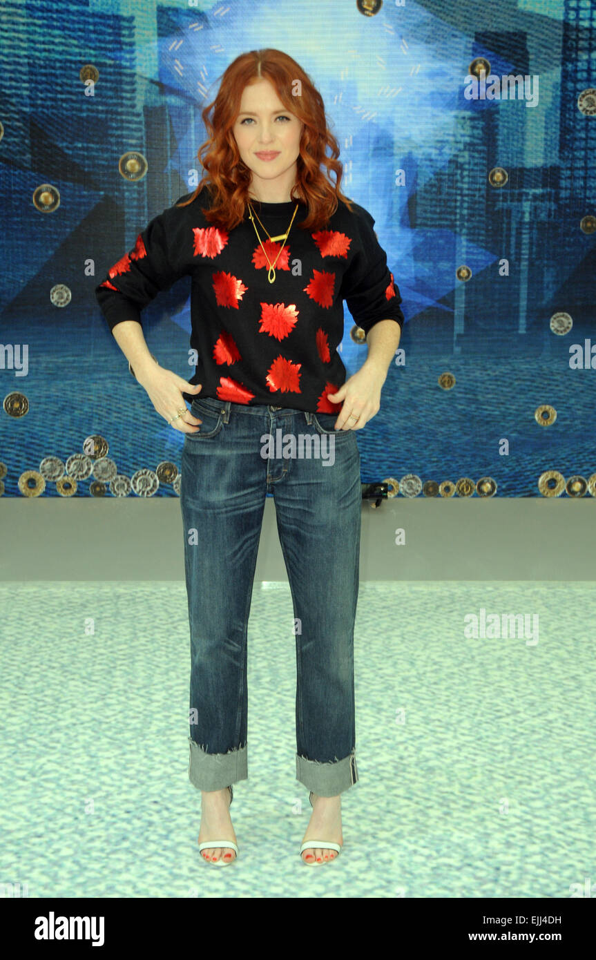 London, UK, 27 March 2015. Irish TV presenter Angela Scanlon Unveils ...