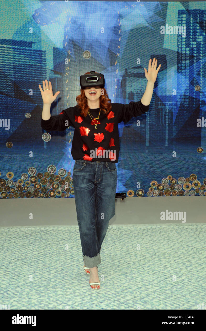 London, UK, 27 March 2015. Irish TV presenter Angela Scanlon Unveils ...